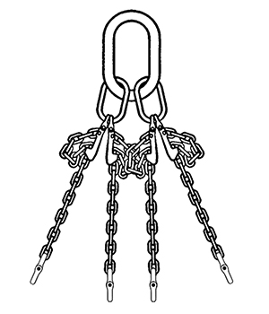 Adjustable 4-Leg Alloy Overhead Lifting Chain Slings - Unirope Ltd.