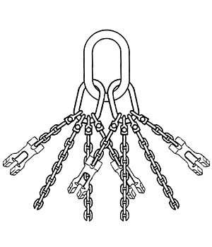 Adjustable 4-Leg Alloy Overhead Lifting Chain Slings - Unirope Ltd.