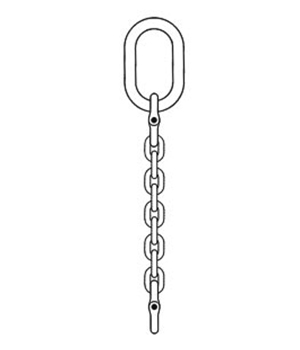 Single Leg Alloy Overhead Lifting Chain Slings - Unirope Ltd.