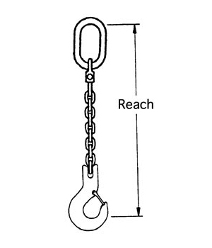 Single Leg Alloy Overhead Lifting Chain Slings - Unirope Ltd.