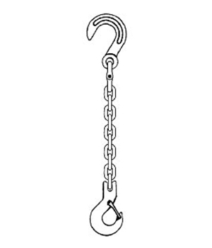 Single Leg Alloy Overhead Lifting Chain Slings - Unirope Ltd.